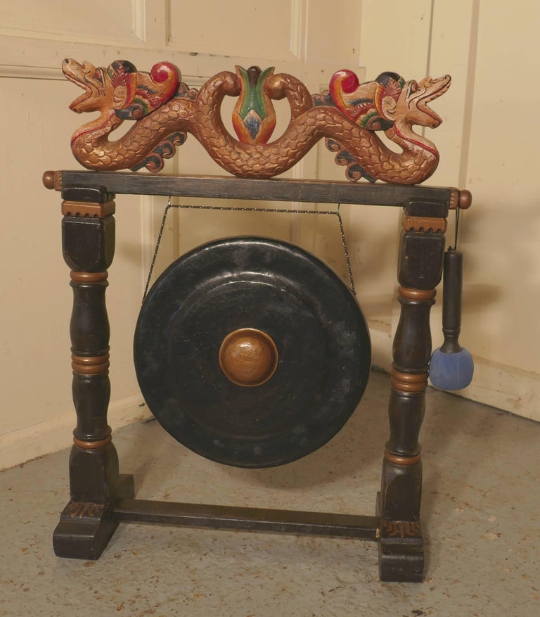 Painted Chinese Table Dinner Gong at 1stDibs