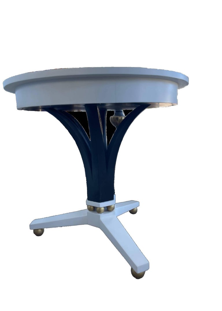 Painted Custom Tripod Base Side Table For Sale at 1stDibs