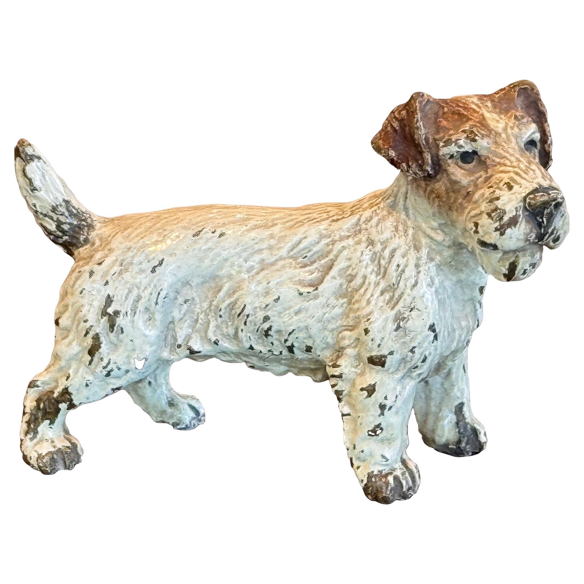 Danish Dog Sculpture in Hand-Painted Ceramic at 1stDibs