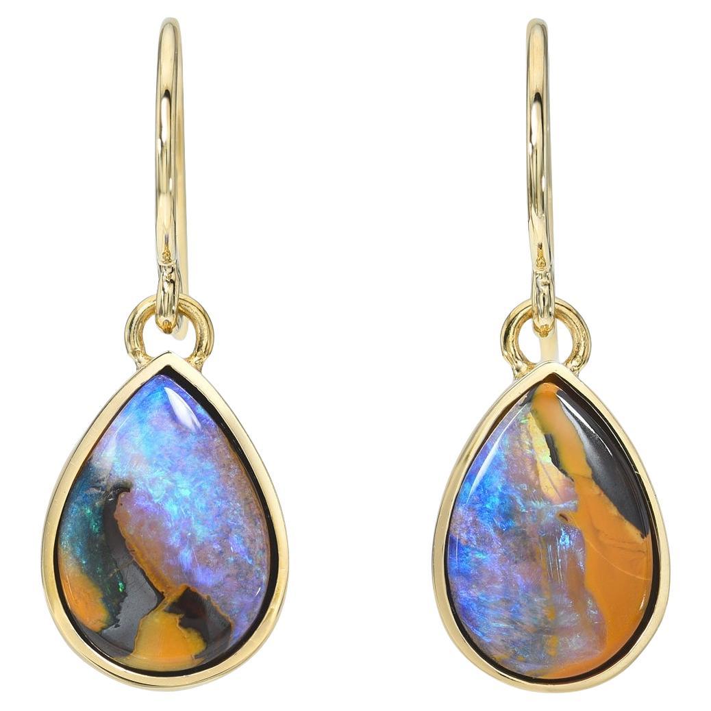 Bondi Retrospective Australian Opal Ring with sapphires Rose Gold ...