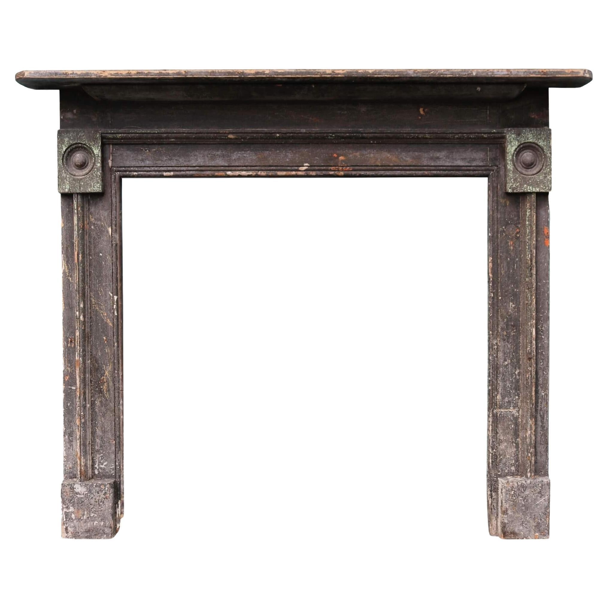 Antique Georgian Bullseye Fire Mantel For Sale at 1stDibs
