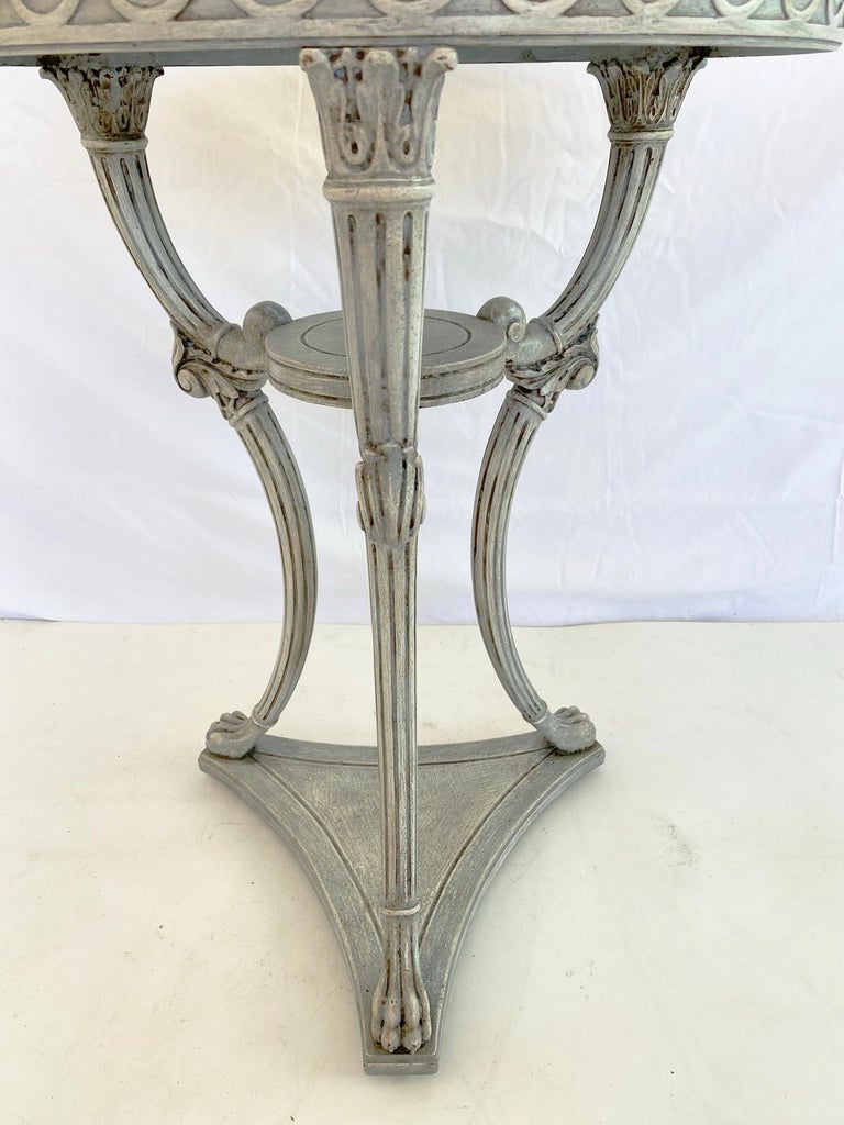 Painted Italian Occasional Table with Wave-scroll Apron For Sale at 1stDibs