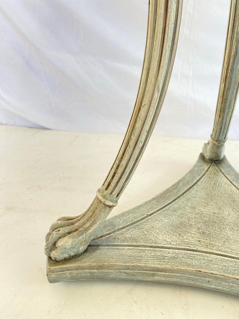 Painted Italian Occasional Table with Wave-scroll Apron For Sale at 1stDibs
