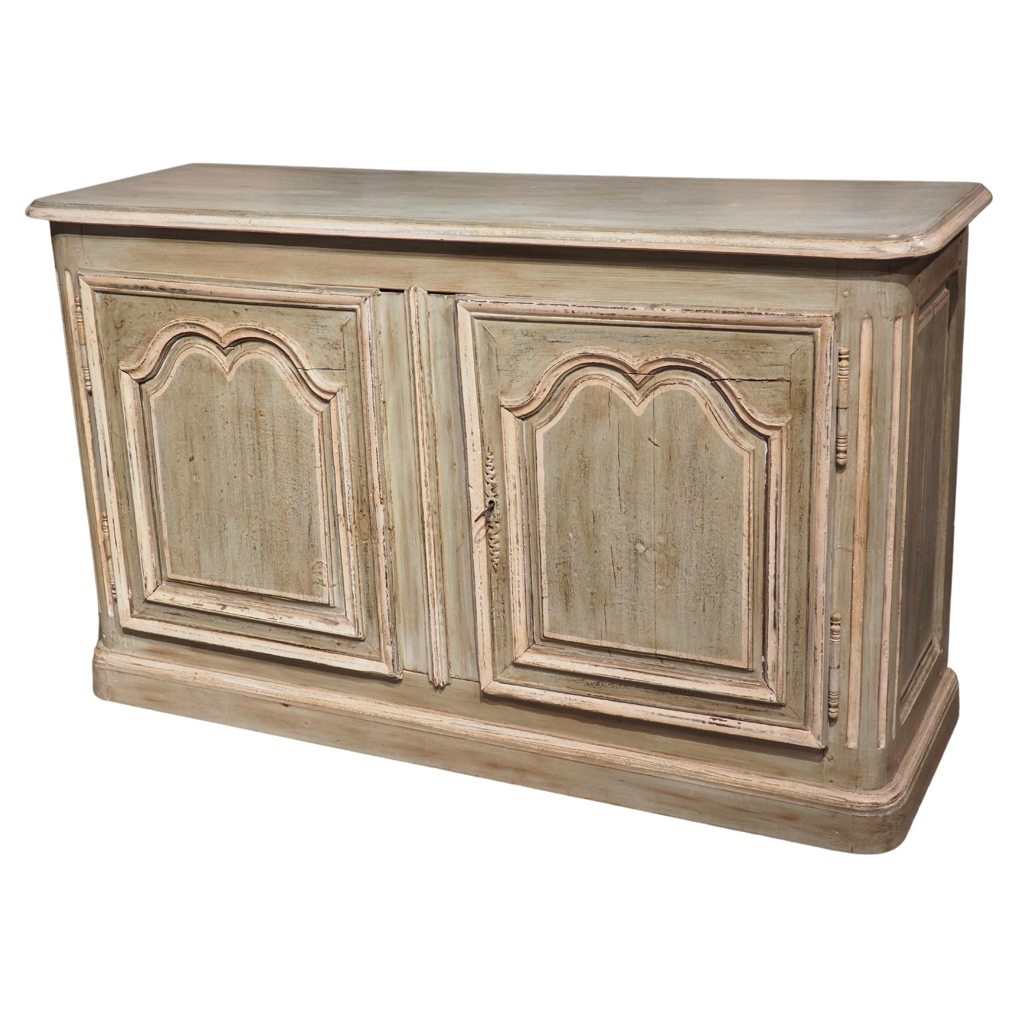 Massive Marble Topped Walnut Wood Louis XV Style Chateau Buffet at 1stDibs