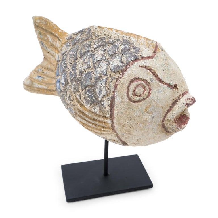 Painted Lucky Fish Sculpture at 1stDibs