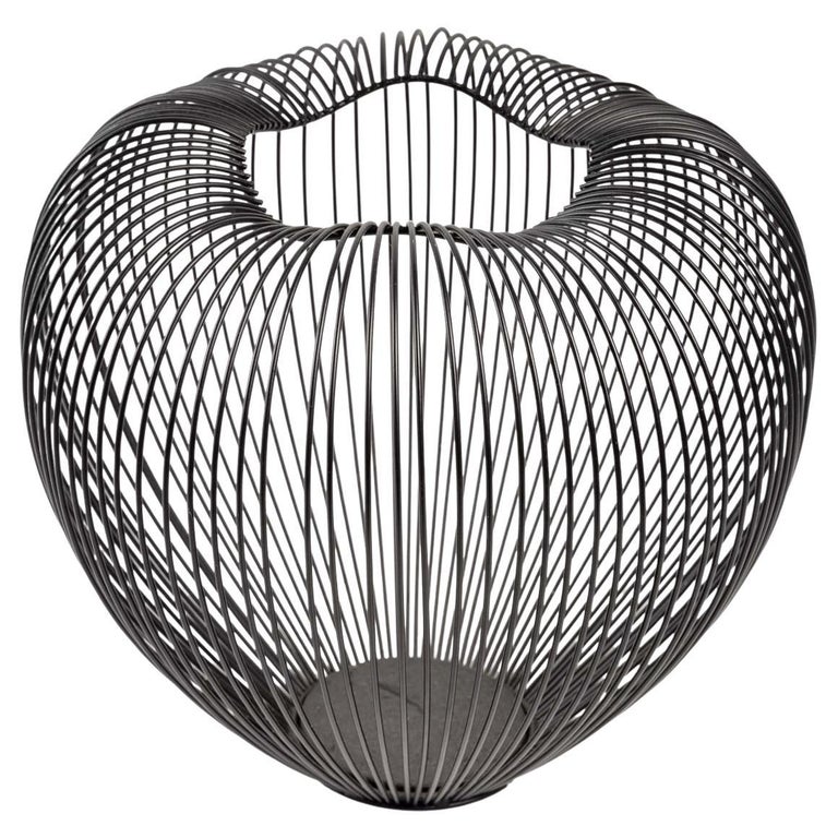 Painted Metal Vase For Sale at 1stDibs