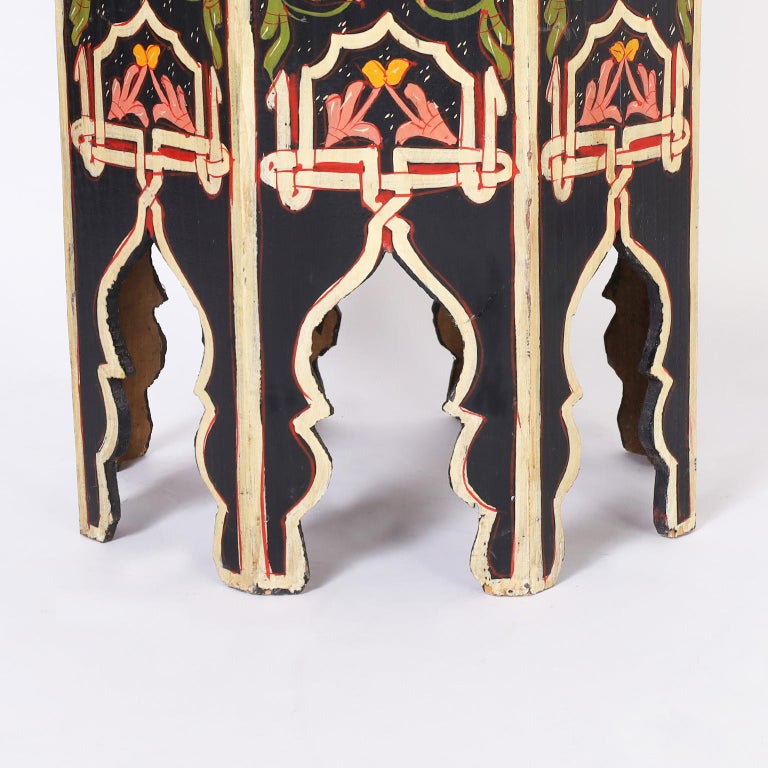 Painted Moroccan Stand or Pedestal For Sale at 1stDibs