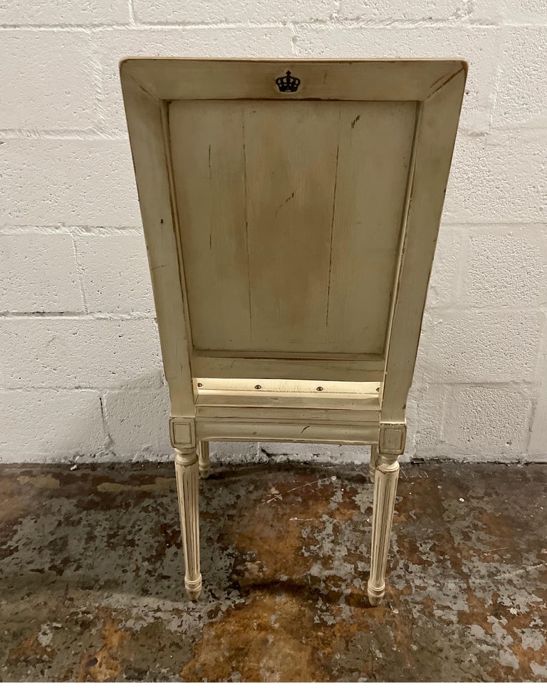 Painted Neoclassical Side or Desk Chair For Sale at 1stDibs