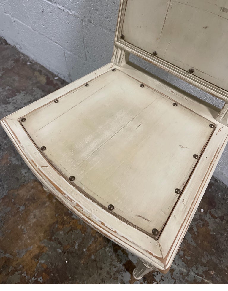 Painted Neoclassical Side or Desk Chair For Sale at 1stDibs