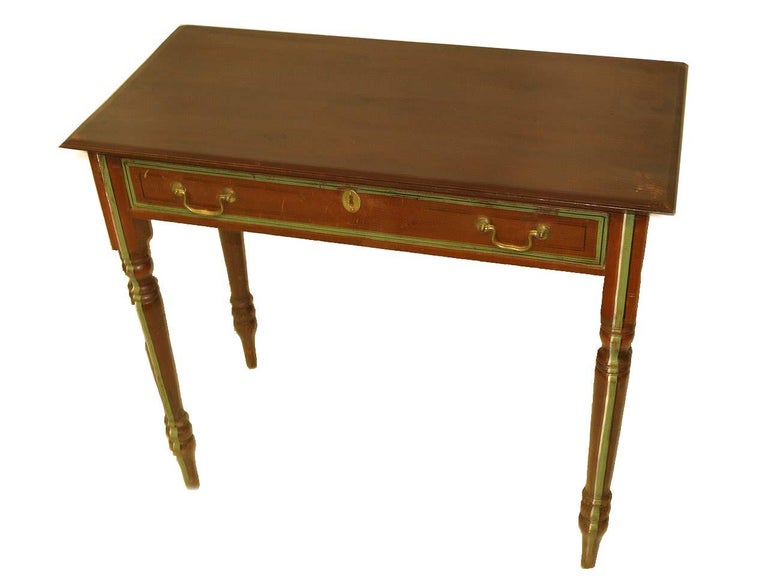 Painted One Drawer Side Table For Sale at 1stDibs