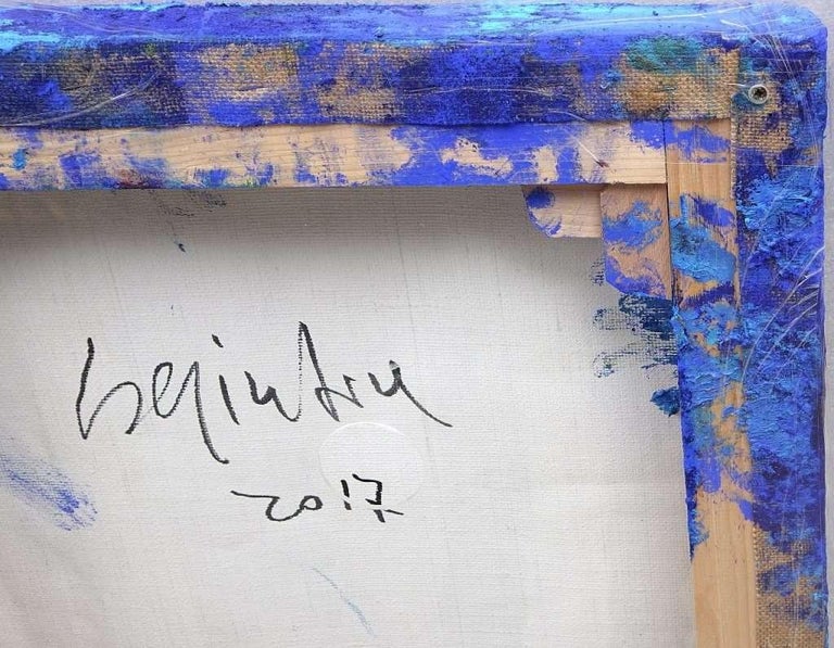 Painted Painting Marcello Lo Giudice "Eden Blu" 2017 For Sale at 1stDibs
