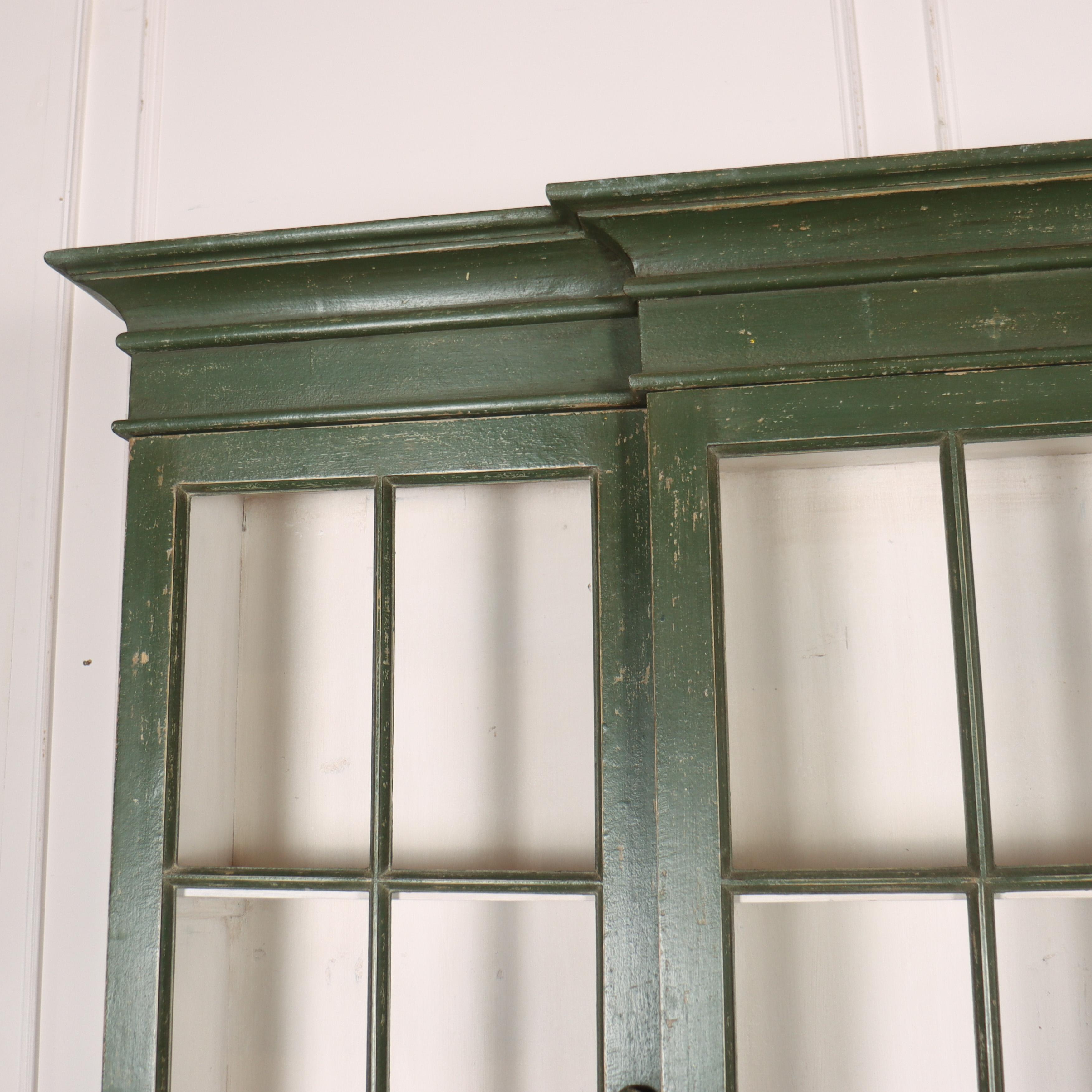 Painted Pine Breakfront Kitchen Cabinet For Sale at 1stDibs