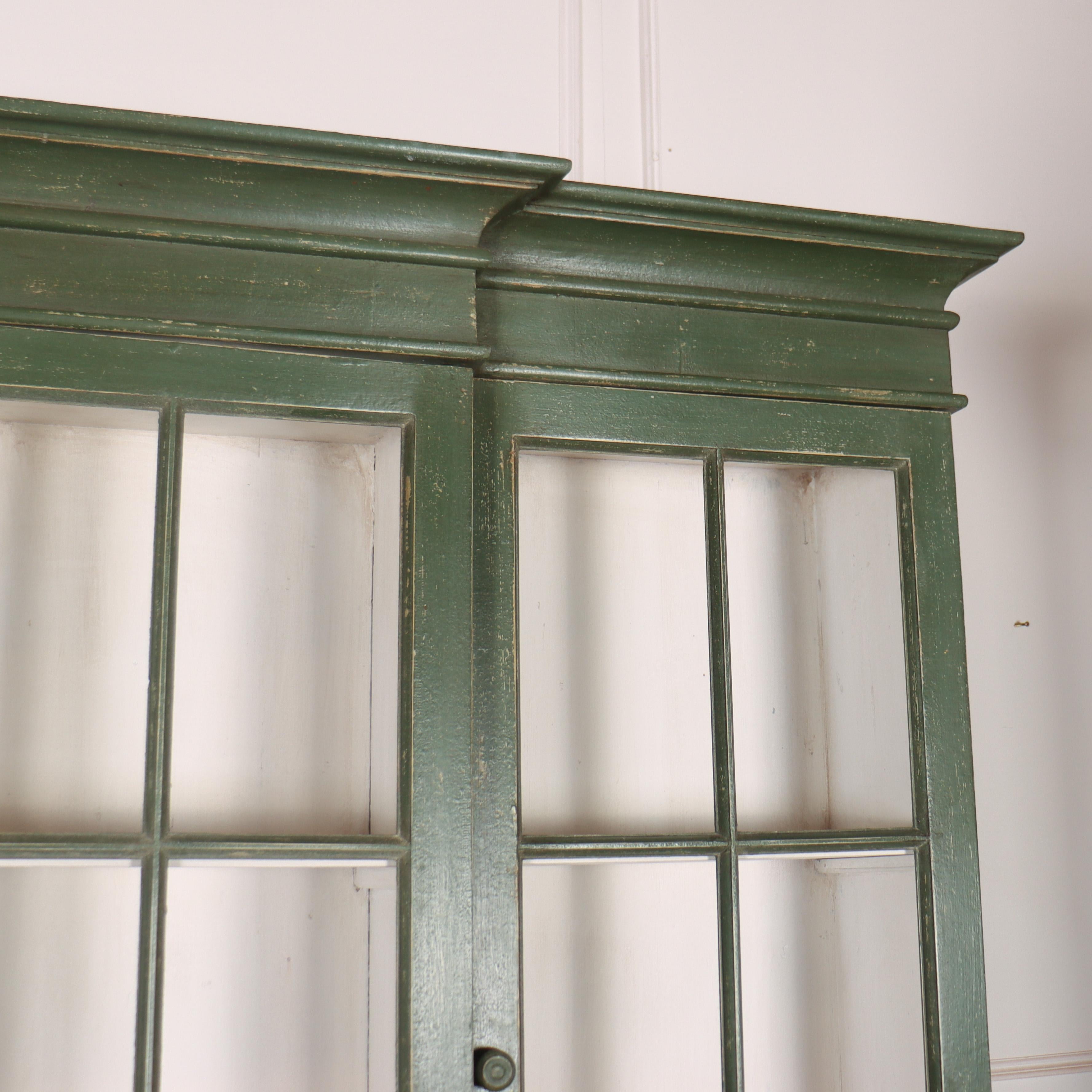 Painted Pine Breakfront Kitchen Cabinet For Sale at 1stDibs
