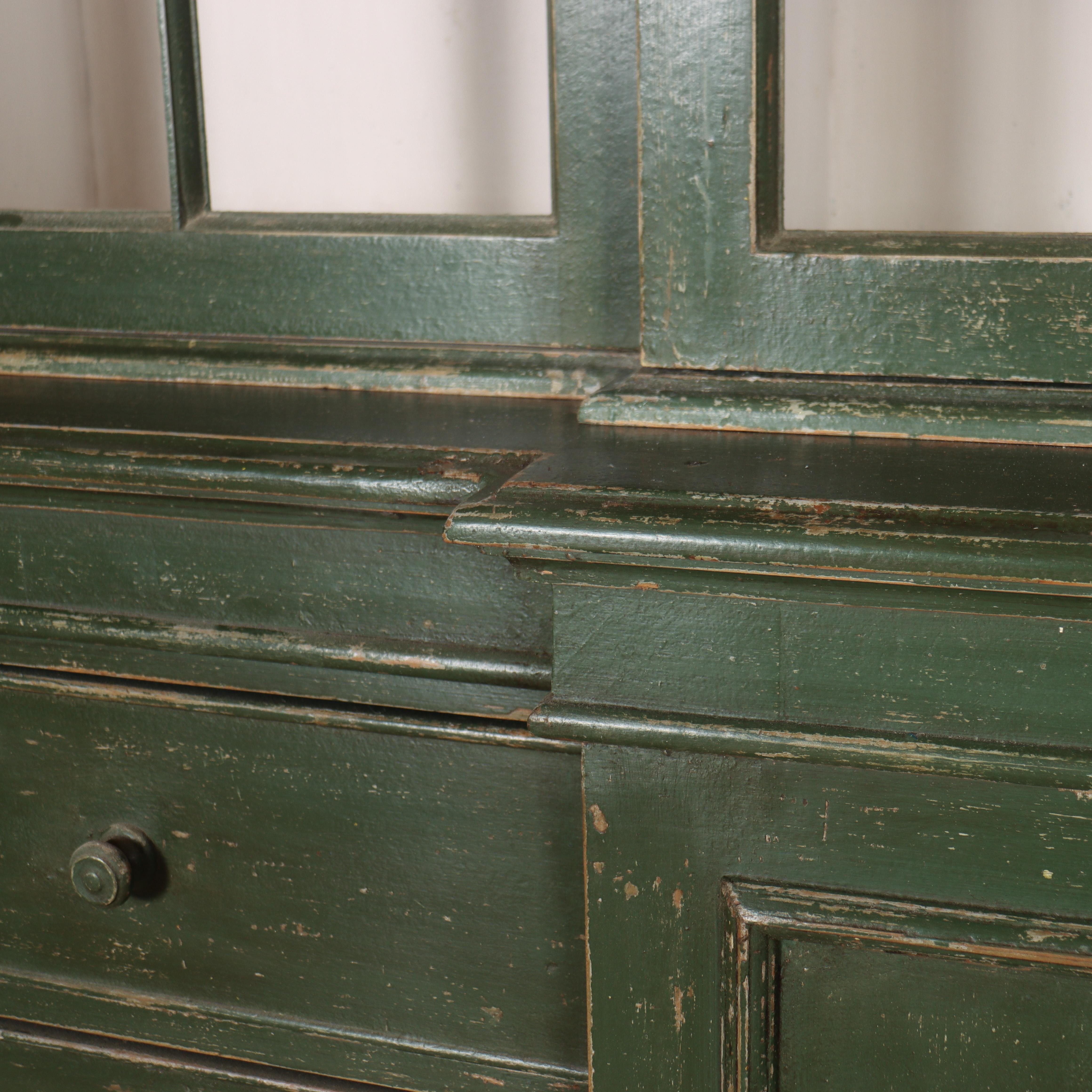 Painted Pine Breakfront Kitchen Cabinet For Sale at 1stDibs