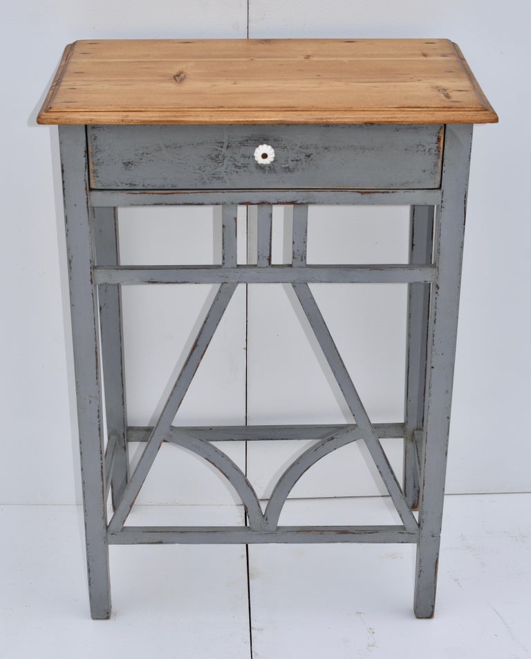 Painted Pine End Table at 1stDibs
