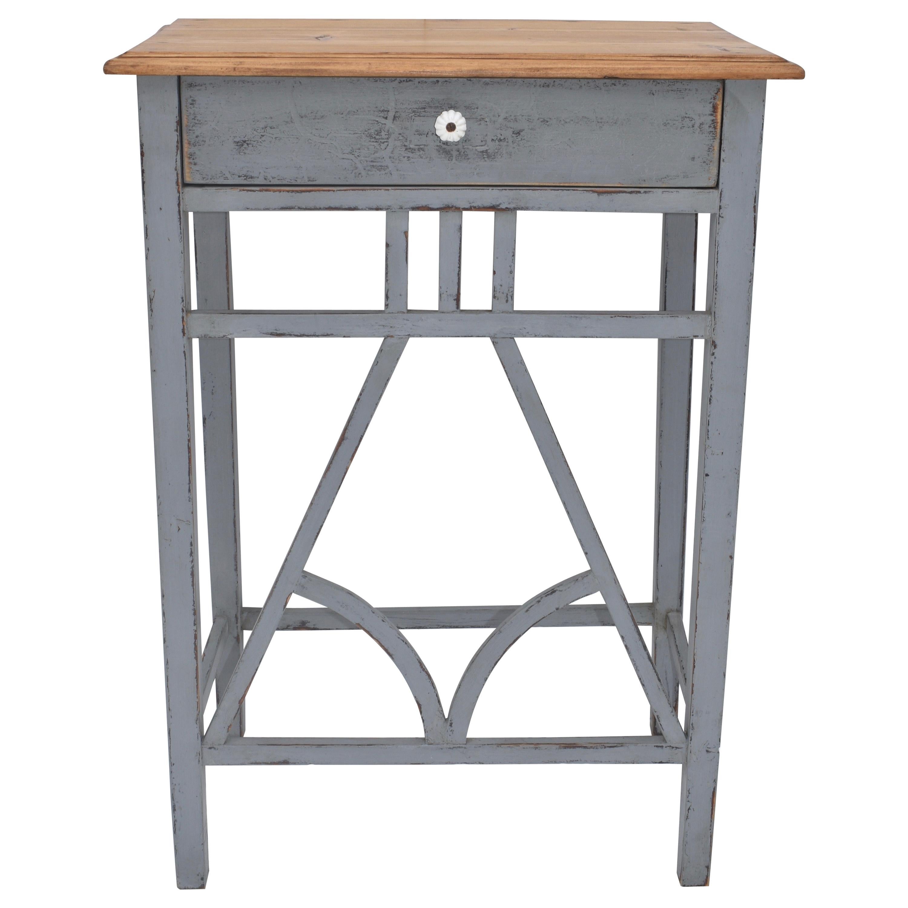 Chinoiserie Painted End Table/Library Steps at 1stDibs