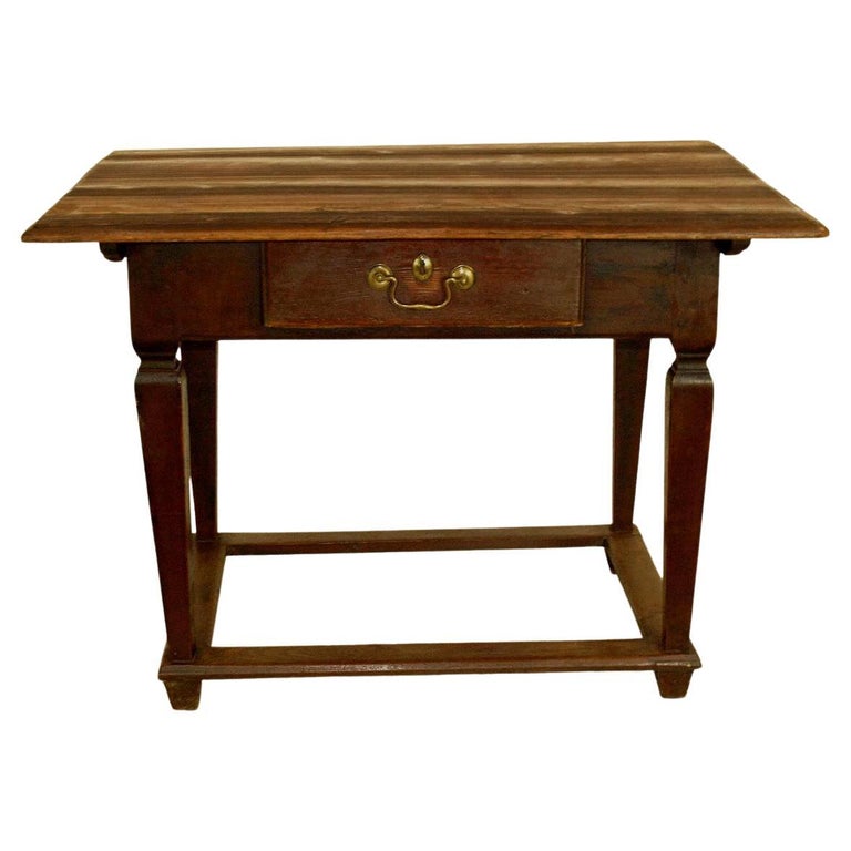 Painted Pine One Drawer Tavern Table For Sale at 1stDibs