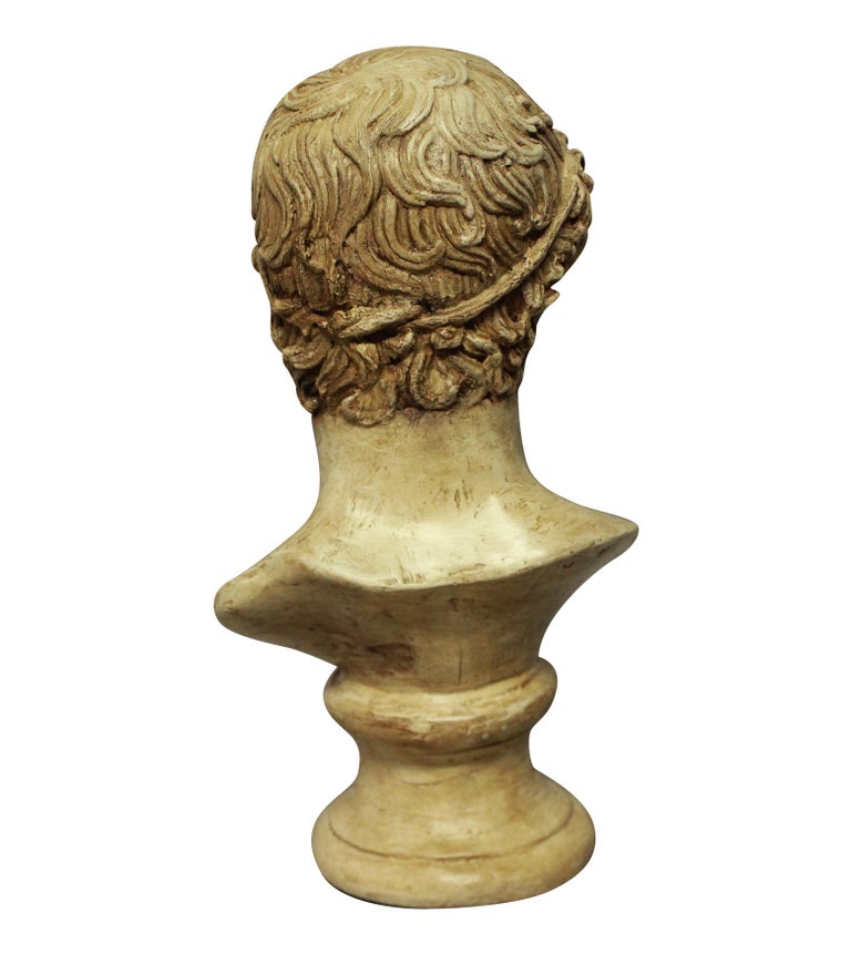 Painted Plaster Head of a Roman Youth For Sale at 1stDibs