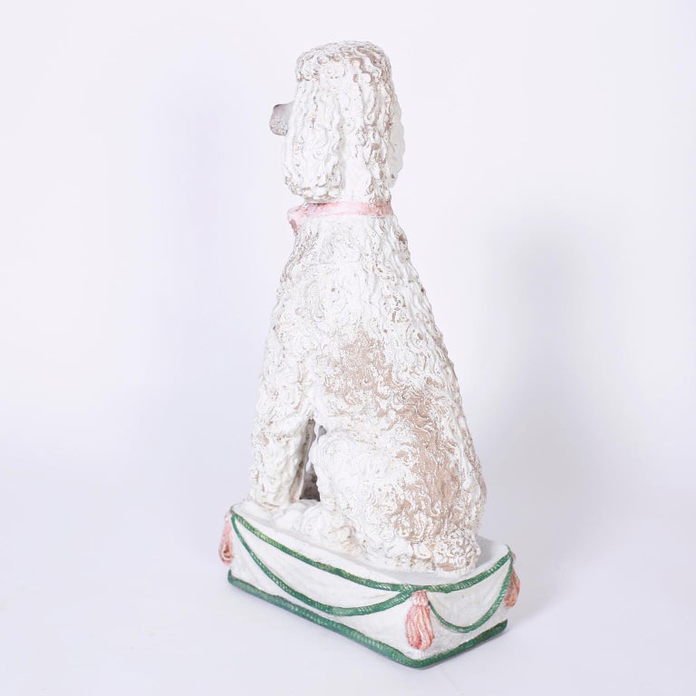Painted Poodle Statue at 1stDibs