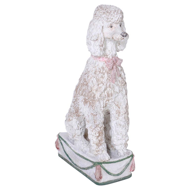 Painted Poodle Statue at 1stDibs