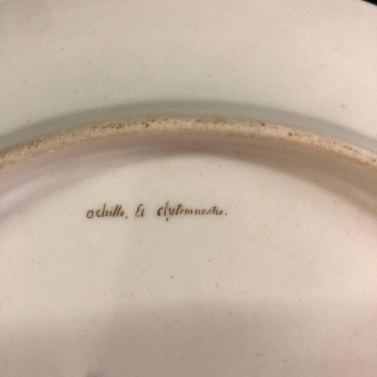 Painted Porcelain Plate, Empire Period For Sale at 1stDibs