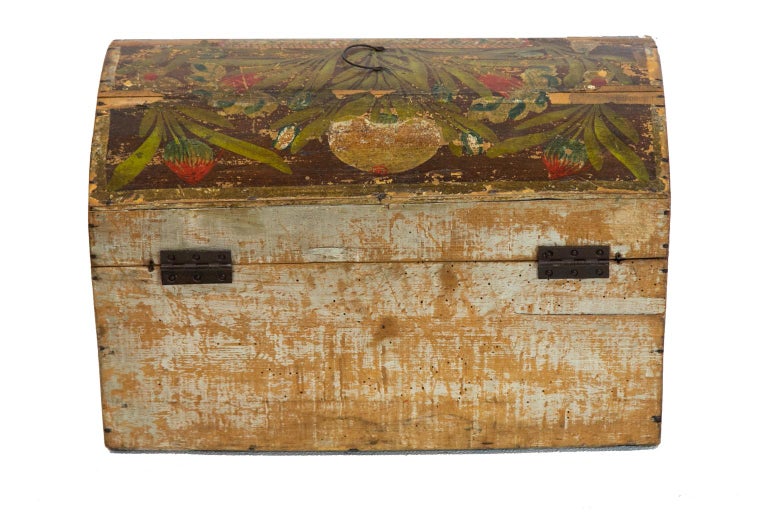 Painted Scandinavian Bride's Box at 1stDibs