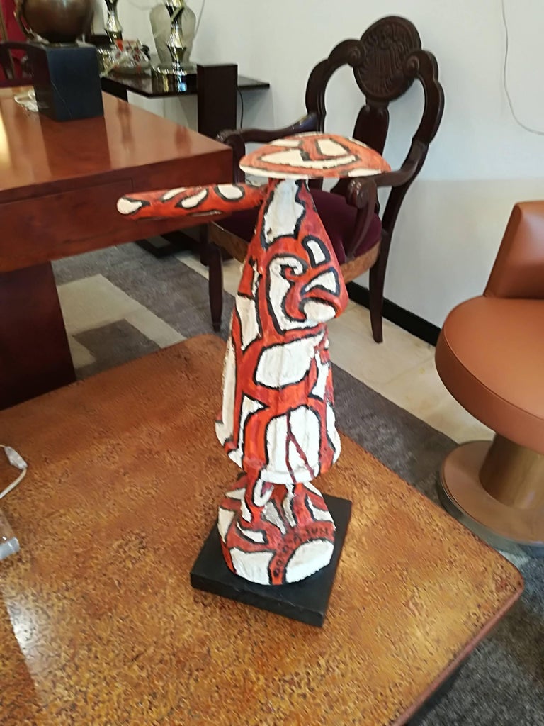 Painted Sculpture Unique Piece by A-Sun Wu Internationally Renowned ...