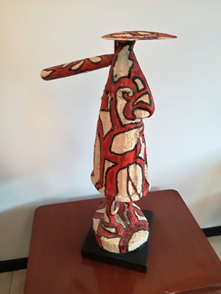 Painted Sculpture Unique Piece by A-Sun Wu Internationally Renowned ...