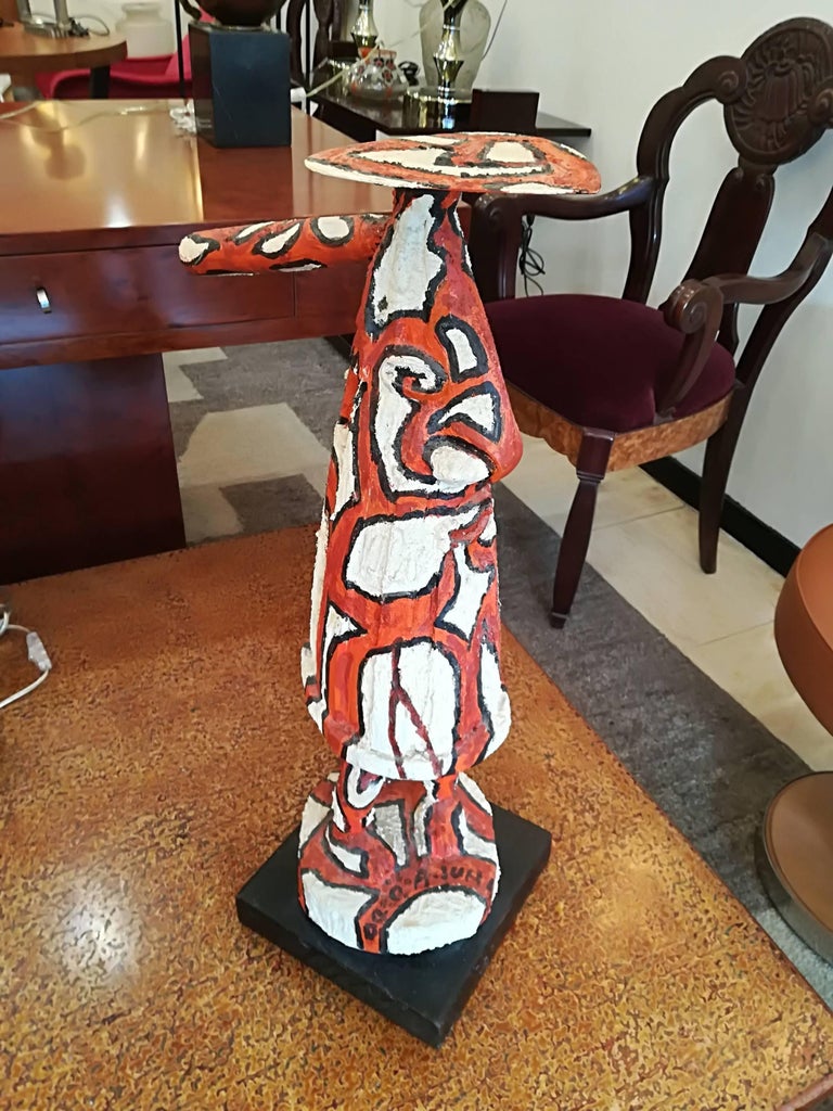 Painted Sculpture Unique Piece by A-Sun Wu Internationally Renowned ...