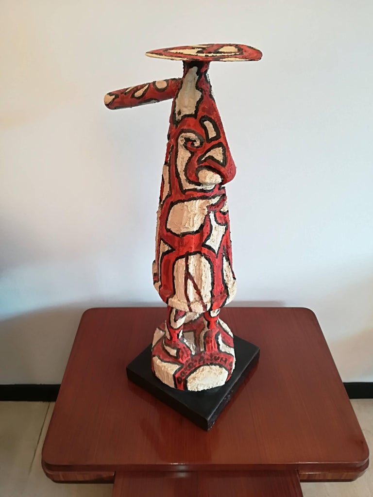 Painted Sculpture Unique Piece by A-Sun Wu Internationally Renowned ...