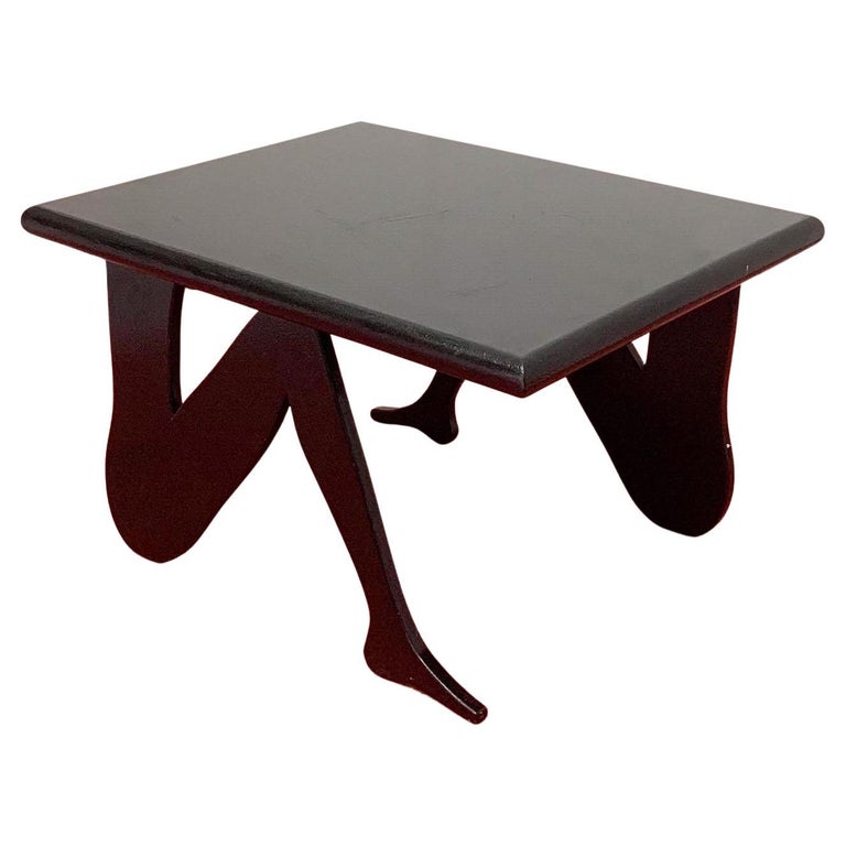 Painted Side/Coffee Table with Silhouette Legs - c1990s For Sale at 1stDibs