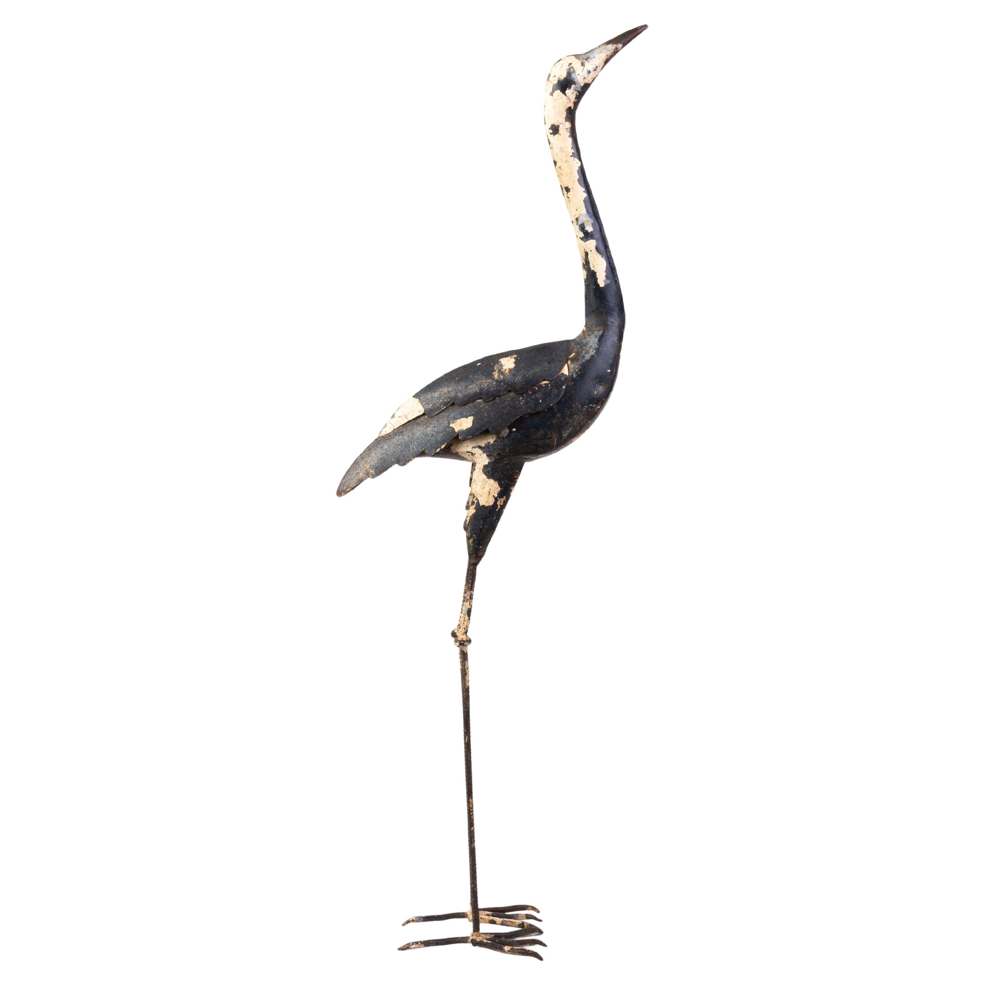 Painted Bird Interior Design Toleware Sculpture For Sale at 1stDibs