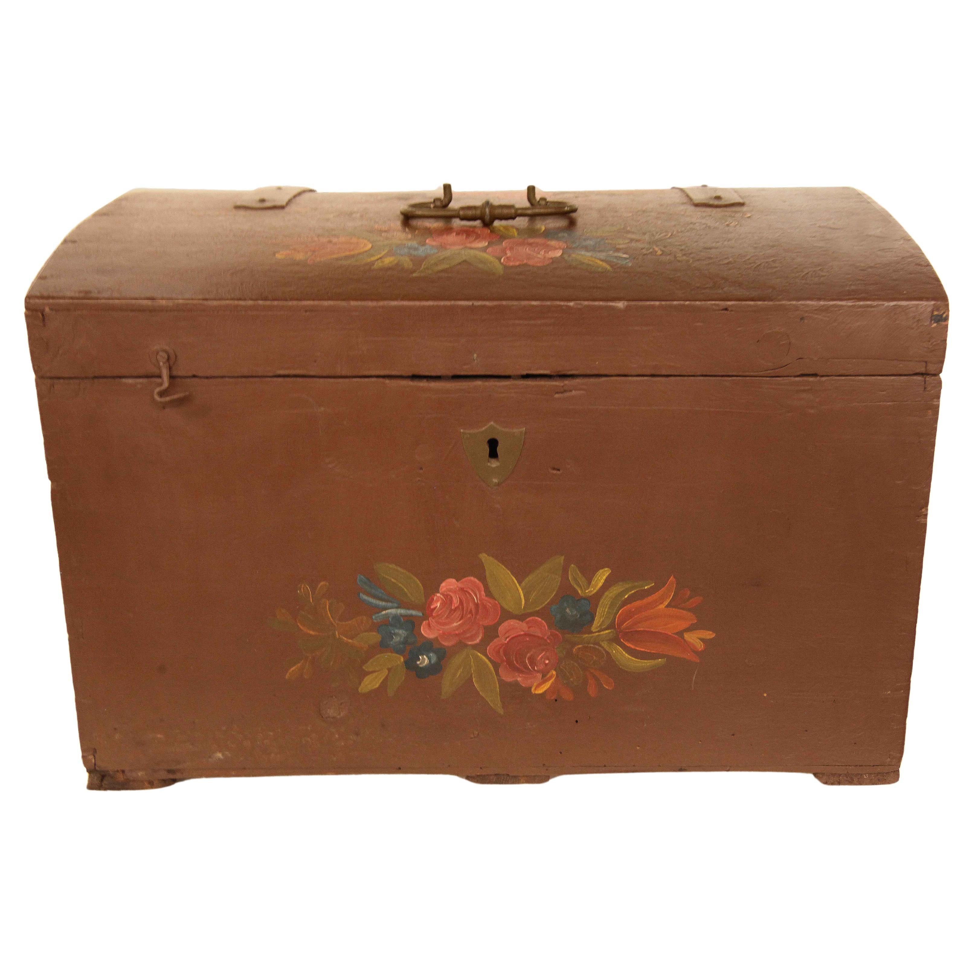 English Tin Travel Trunk at 1stDibs | tin trunks