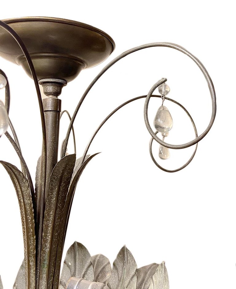 Painted Tole Light Fixture For Sale at 1stDibs