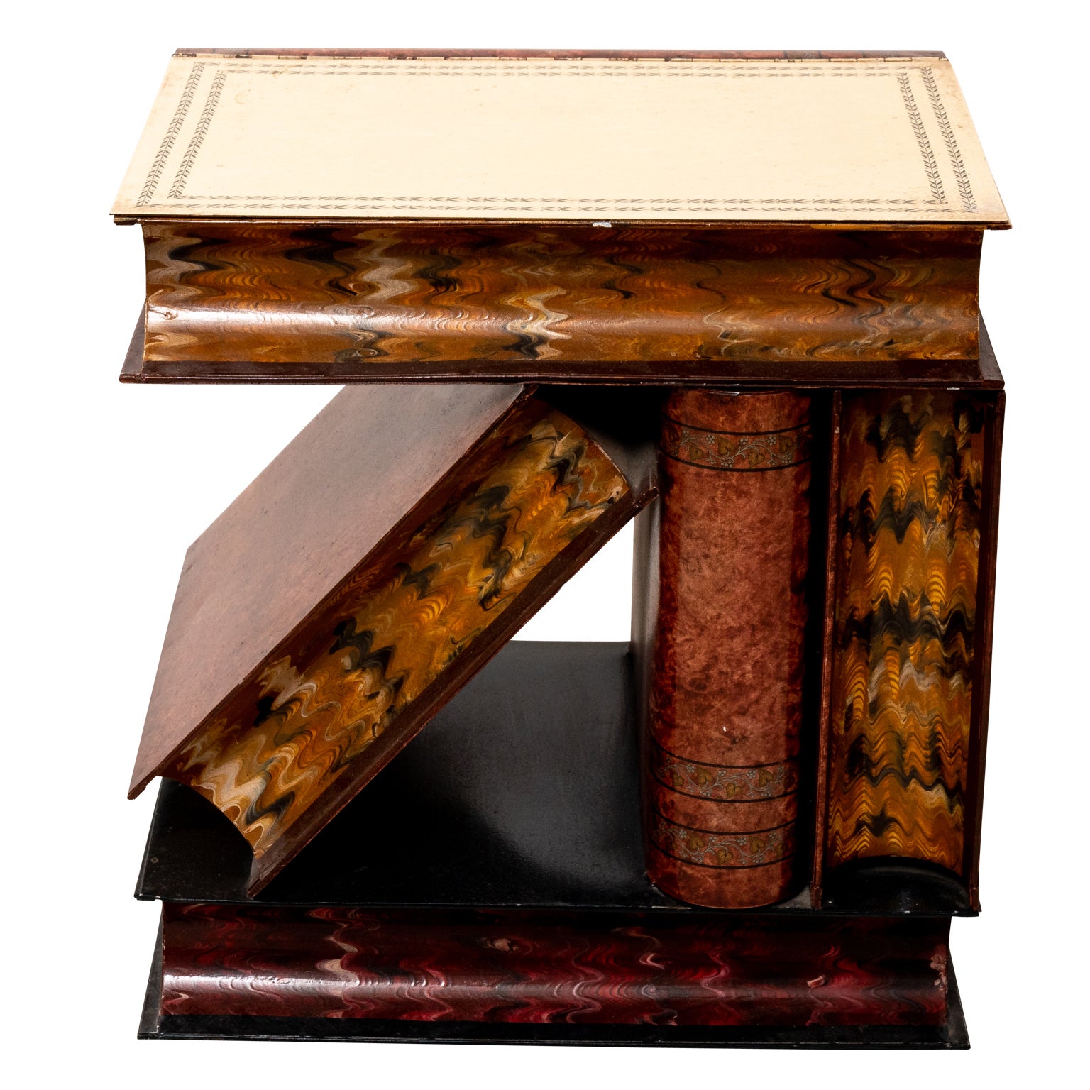 Italian Hand Painted 2-Tier Tole Tray Table at 1stDibs