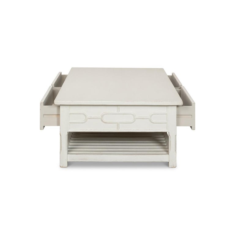 Painted Trellis Coffee Table For Sale at 1stDibs