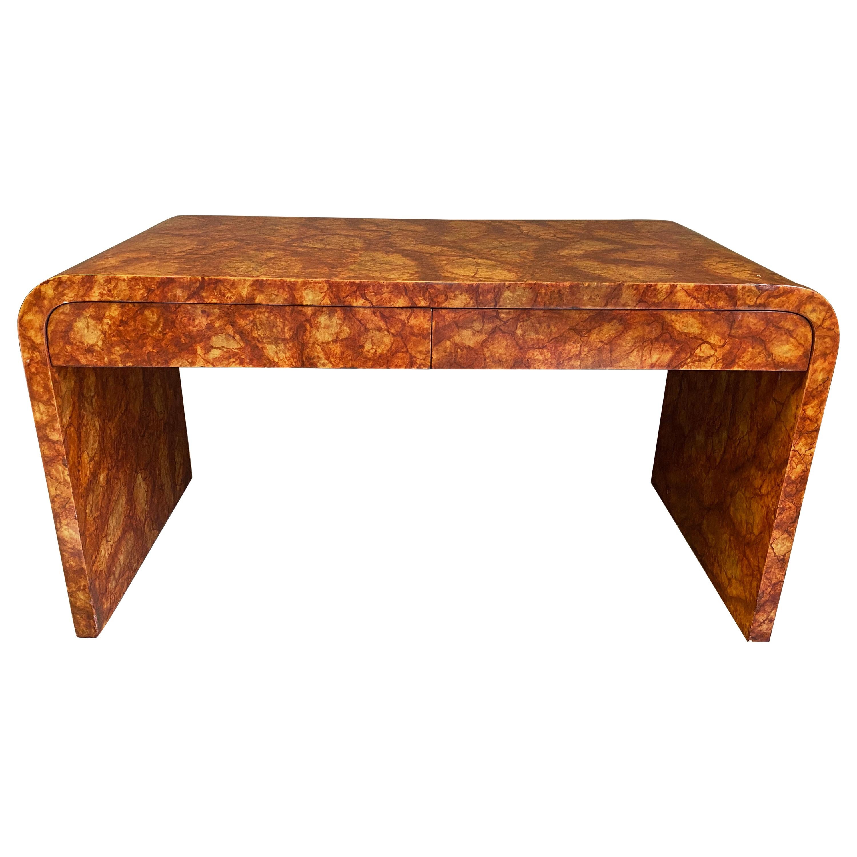 Painted Waterfall Desk, 1970-1980 at 1stDibs