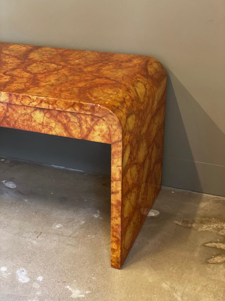Painted Waterfall Desk, 1970-1980 at 1stDibs