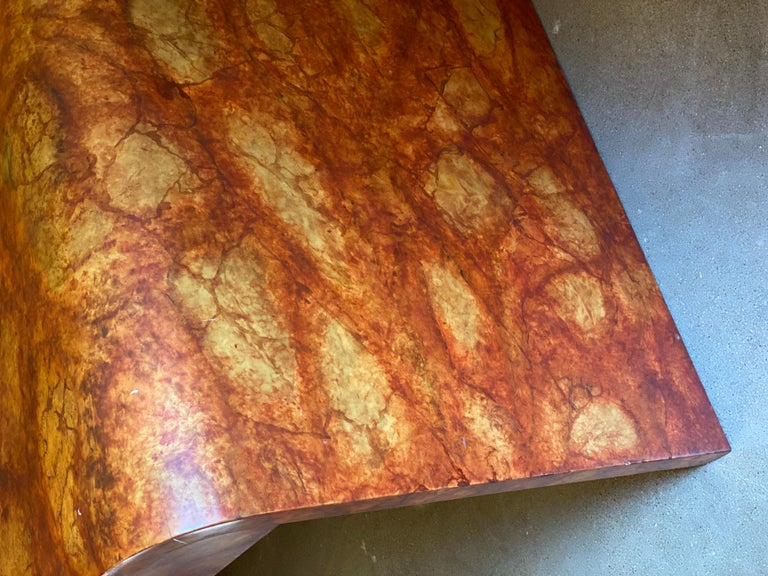 Painted Waterfall Desk, 1970-1980 at 1stDibs