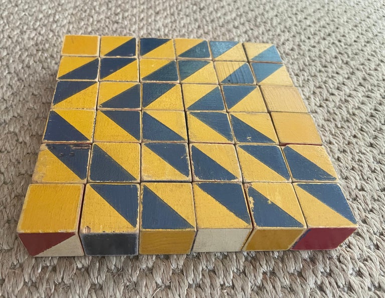 Painted Wood Design Blocks For Sale at 1stDibs