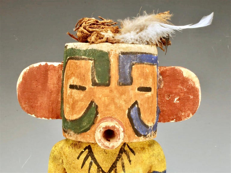 Painted Wood Hopi Katsina Kachina Figure '#1' For Sale at 1stDibs