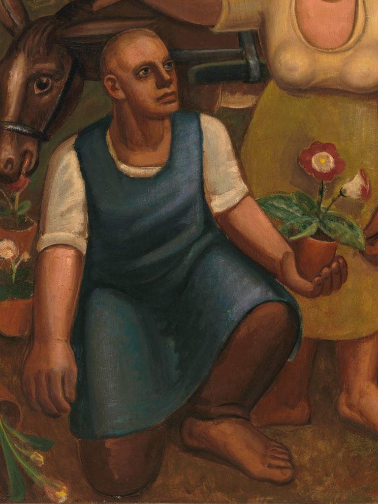 Painting by Belgian Artist Prosper De Troyer, First Half of the 20th ...