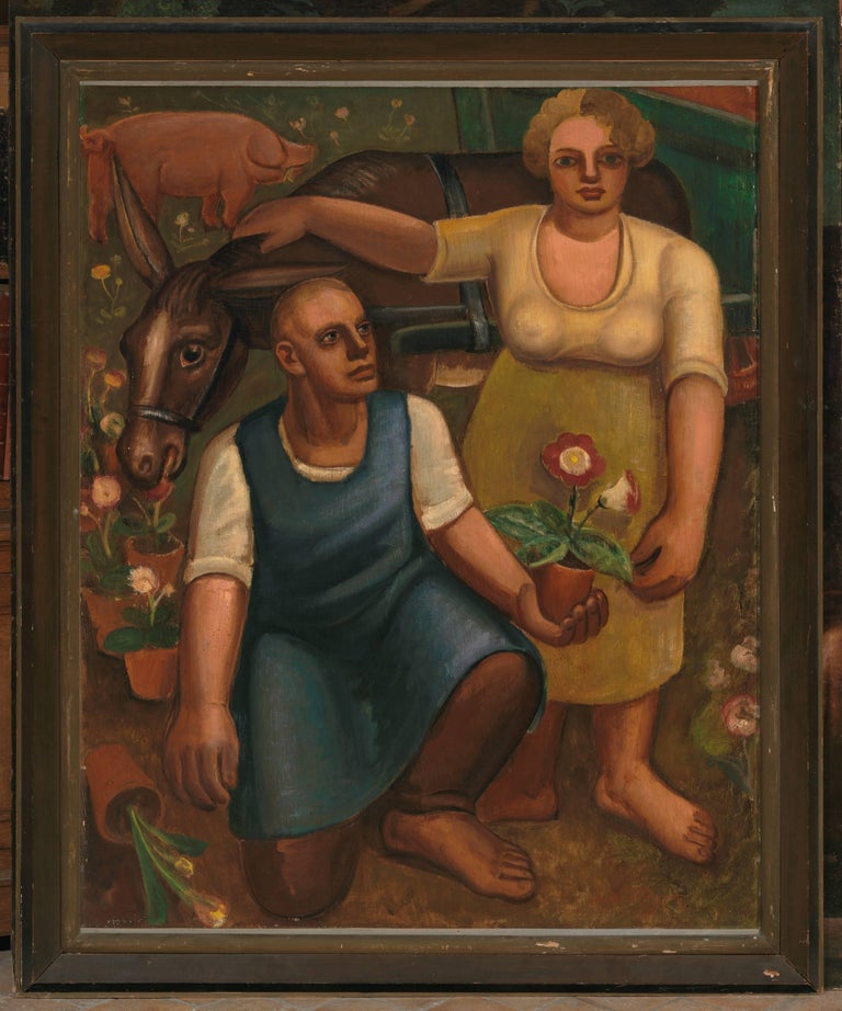 Painting by Belgian Artist Prosper De Troyer, First Half of the 20th ...