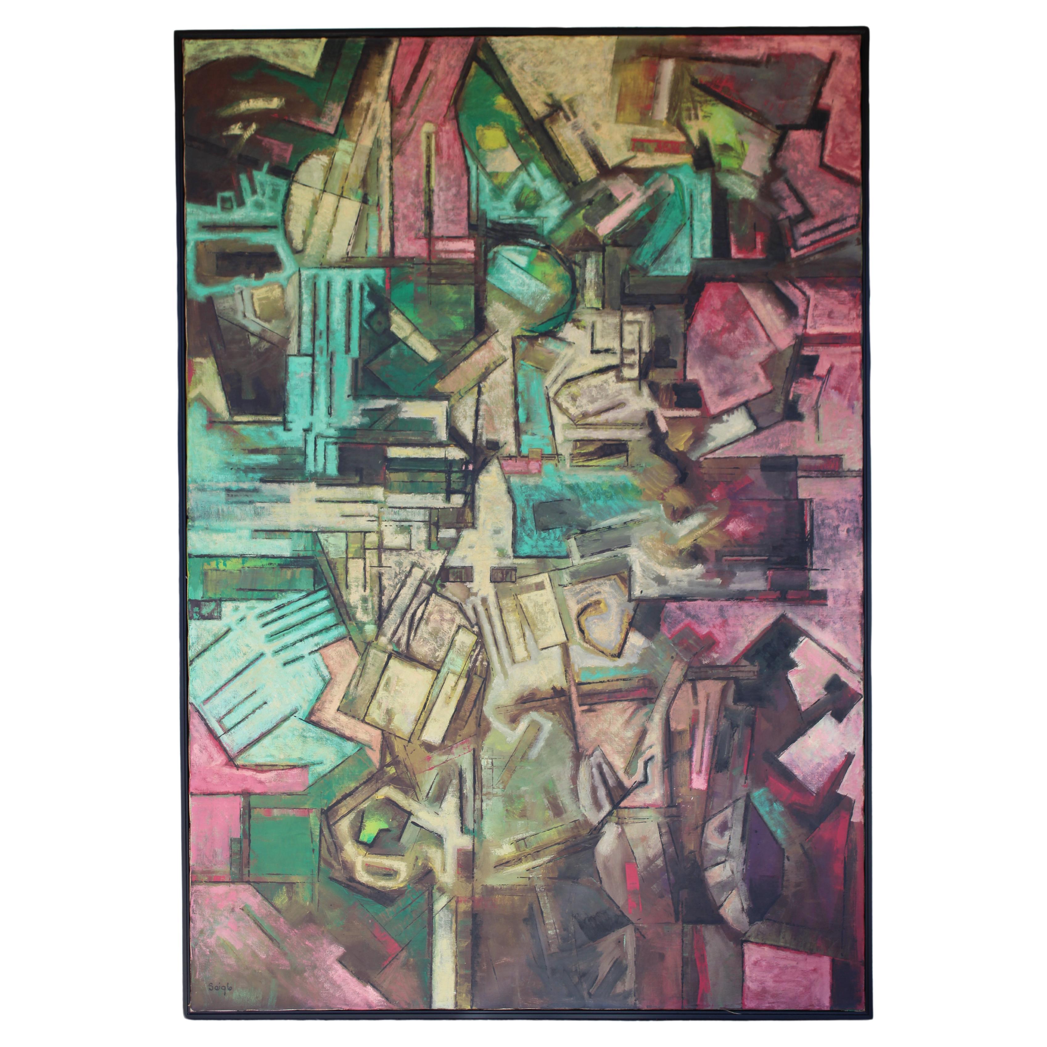 Painting 'Homage à Tatlin III' by Ole Schwalbe, Denmark, 1962 For Sale ...