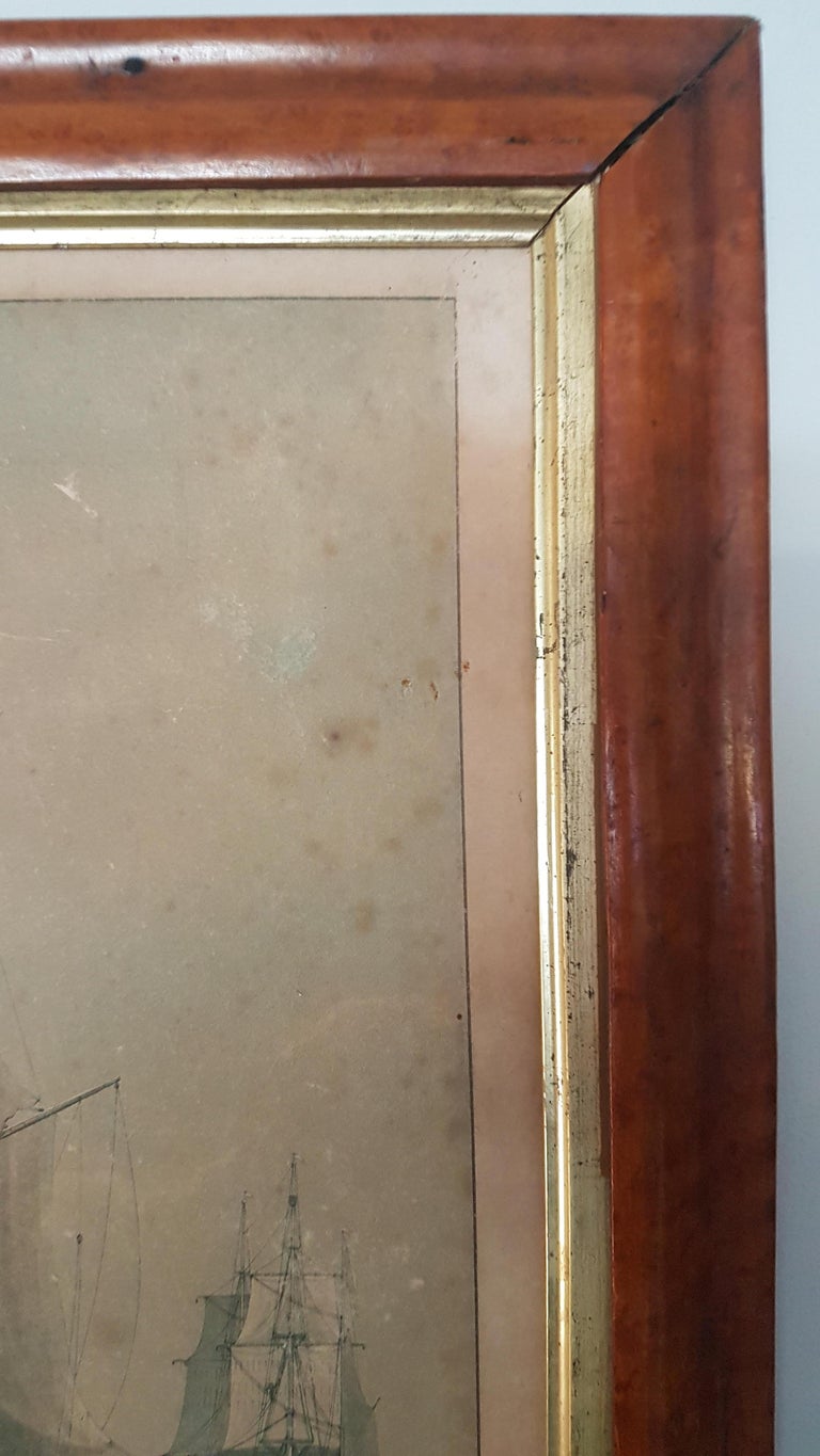 Painting Engraving by W.J.Huggins, Northern Whale Fishery, 1829 at 1stdibs