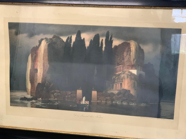 Painting Isle of the Dead , Arnold Bocklin "Toteninsel" by Fr. Vogel ...