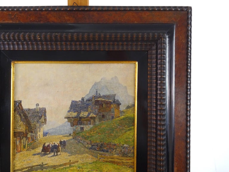 Painting 'Mountain Landscape' circa 1920, Angelo Pavan For Sale at 1stDibs