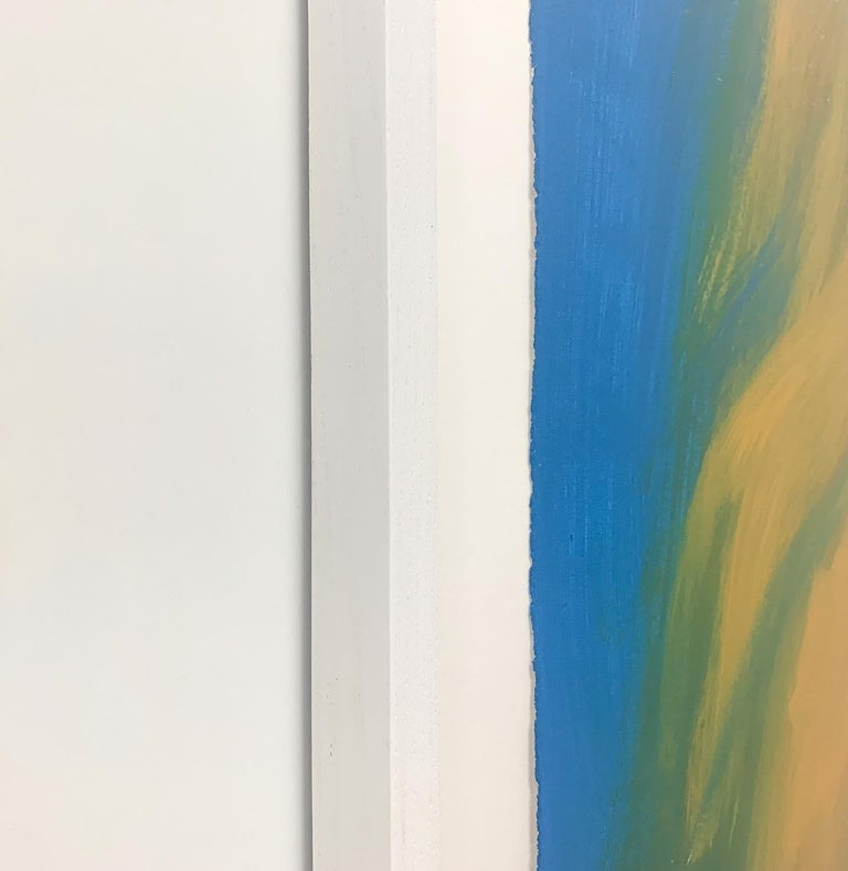 Painting of a Lion in Acrylic and Gold Foil by Indra Khanna, British ...