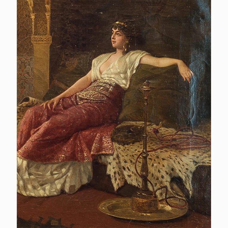 Painting of a Lounging Odalisque in a Harem by Vincent Stiepevich For ...