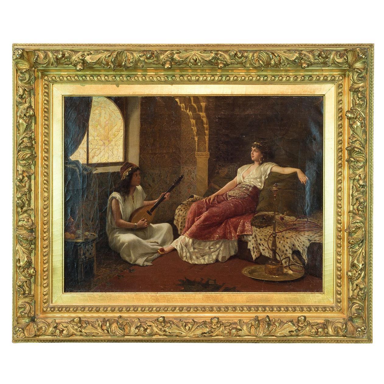 Painting of a Lounging Odalisque in a Harem by Vincent Stiepevich For ...